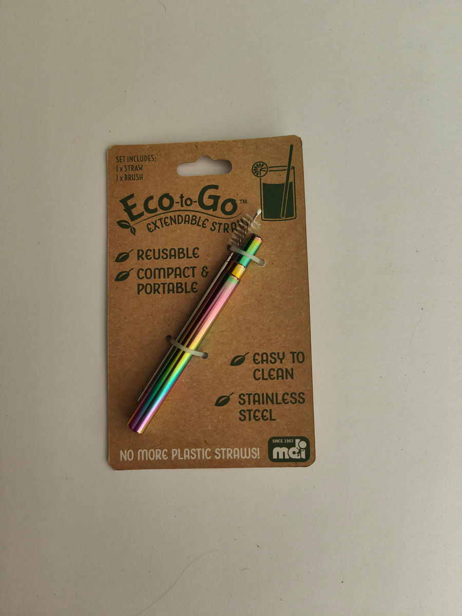 Eco-to-Go Steel Extendable Straw - rainbow – HMR Counselling Service